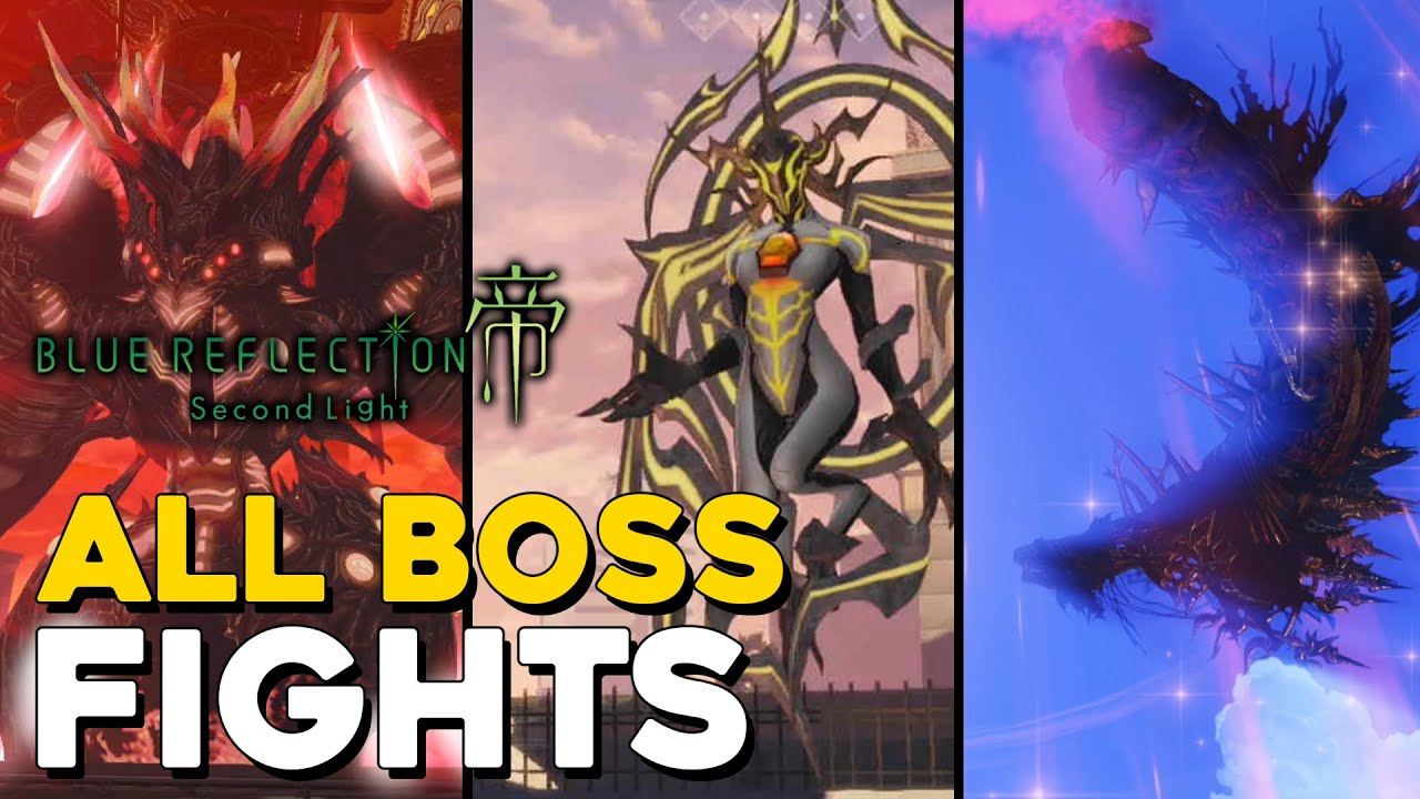 Blue Reflection Second Light All Boss Fights - YouTube