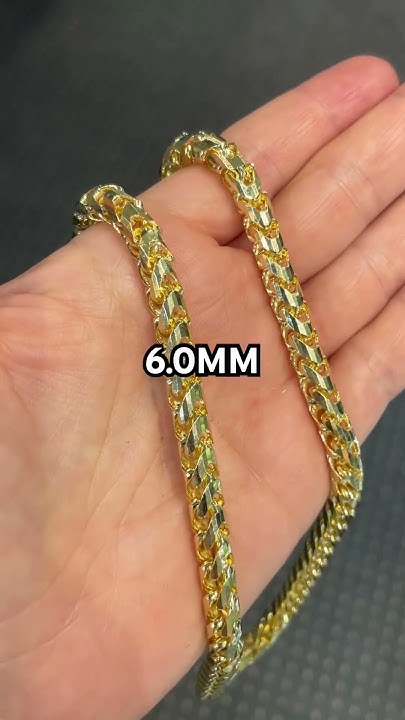 NEW 6mm and 6.5mm diamond cut Franco chains!! - YouTube