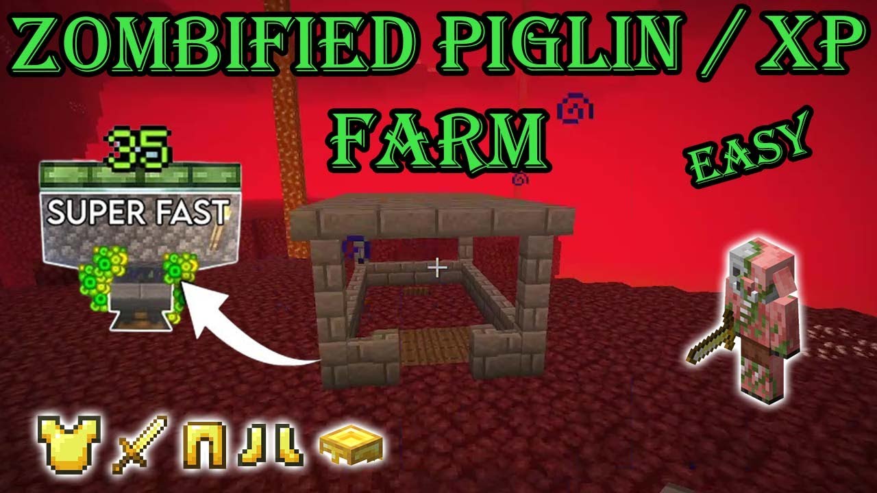 I Made a Zombified Piglin XP Farm Minecraft 1.19+ | Superfast from ...