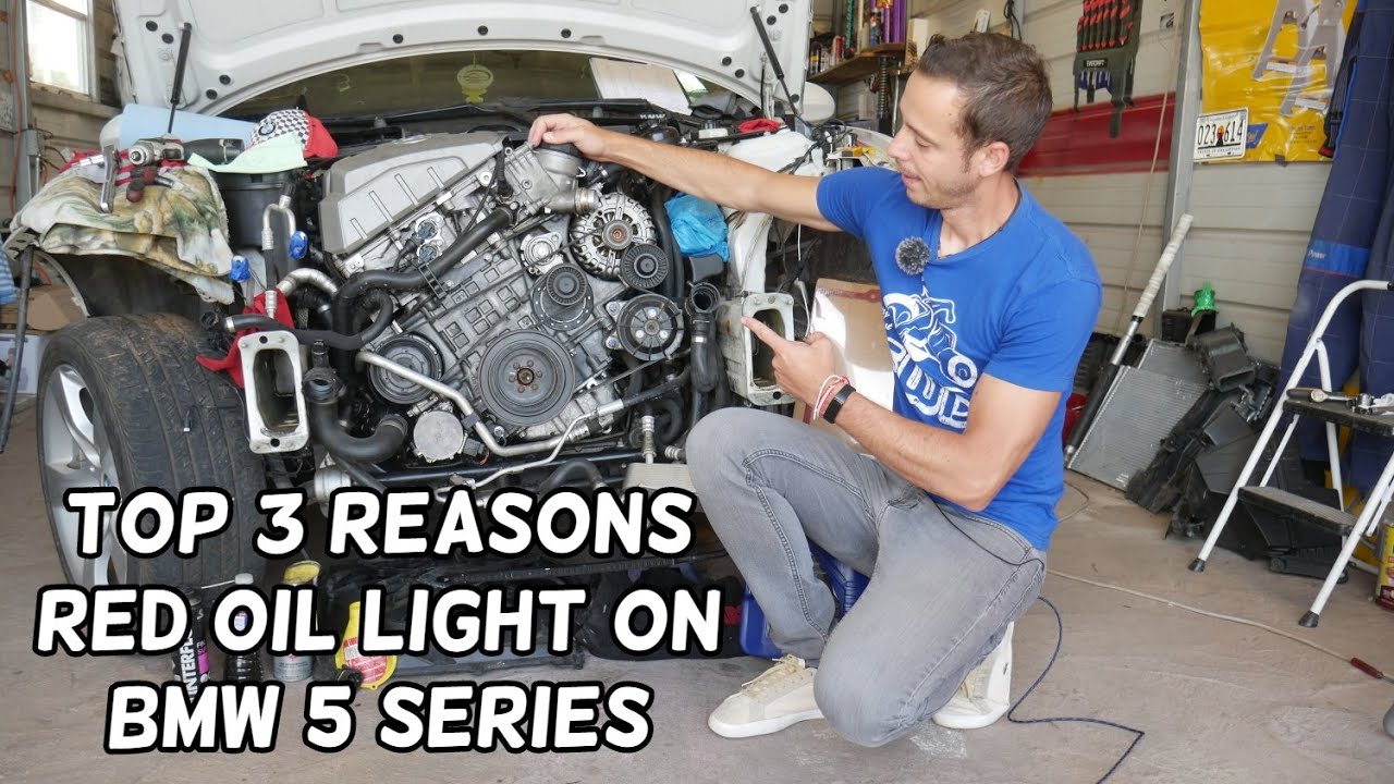 WHY OIL LIGHT IS ON BMW E60 E61 E39. RED OIL LIGHT - YouTube