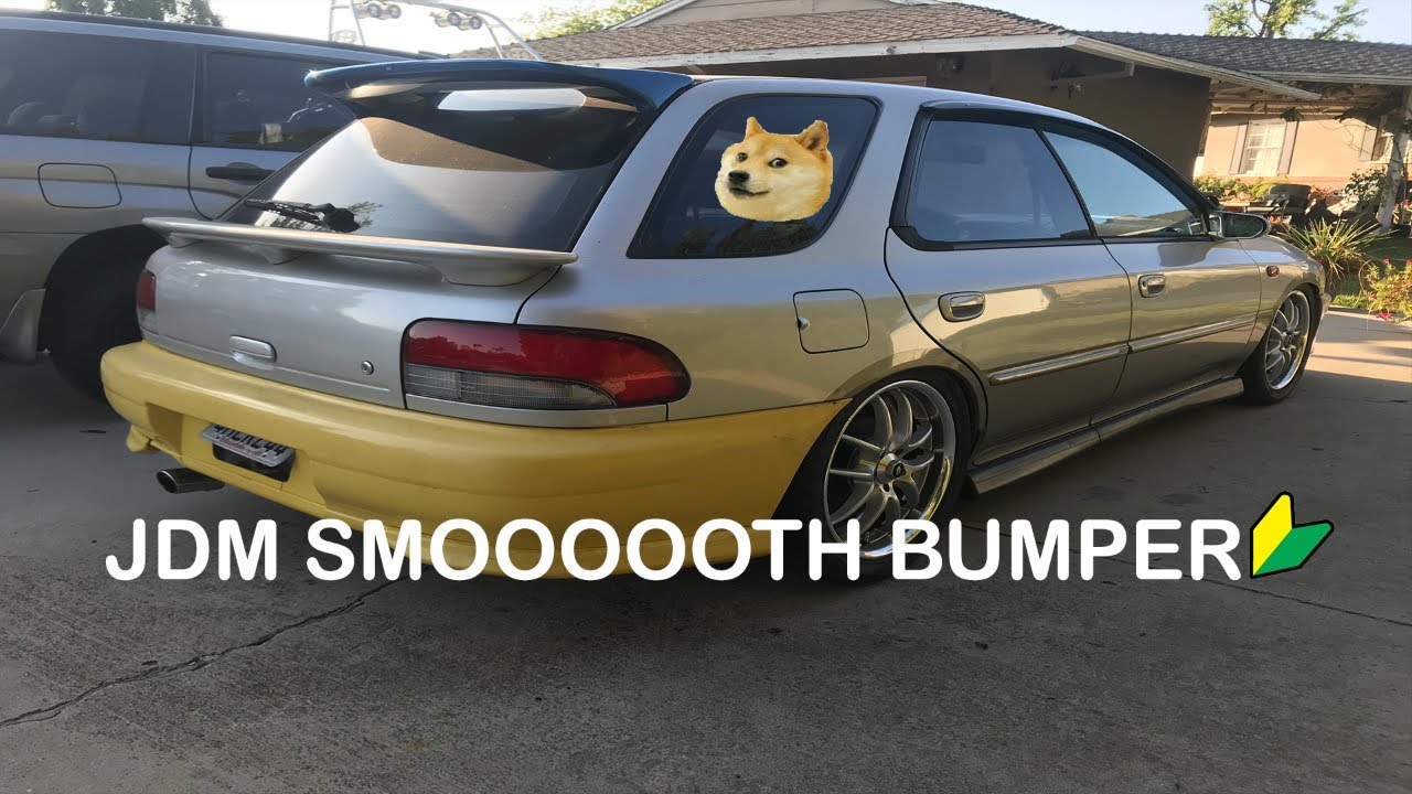 Jdm Smooth Bumper Install on my Subaru Gf8! - YouTube