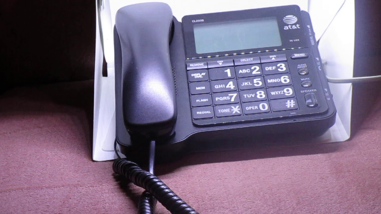 AT&T L2939 desk phone basic model ringing - YouTube