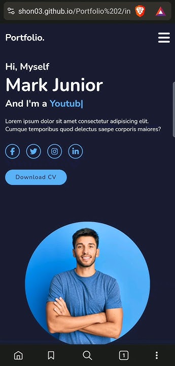 Responsive Portfolio Website ☝🏼 Html Css Js Step By Step Heresthecode Youtube