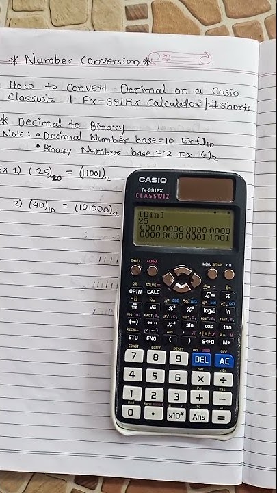 How to Convert Decimal to Binary on Casio | fx-991ex Casio classwiz | #shorts - YouTube