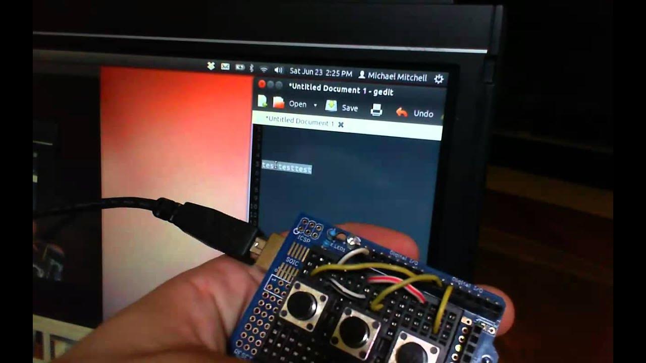 Arduino USB HID Cut, Copy, Paste Keyboard - YouTube