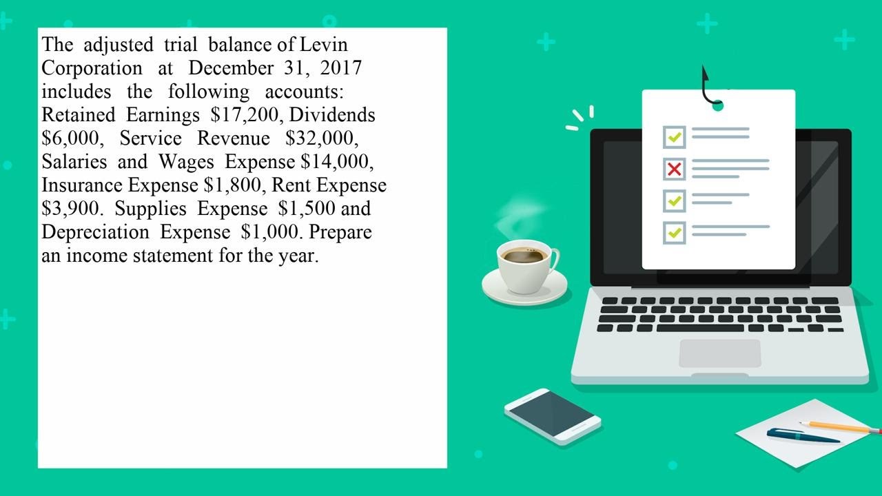 The adjusted trial balance of Levin Corporation at December 31 2017 ...