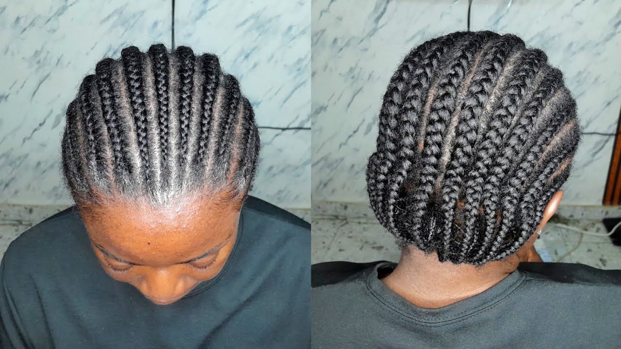 Most Natural Cornrow In 2024| No Extension| No Edge Wax| No Gel Needed ...