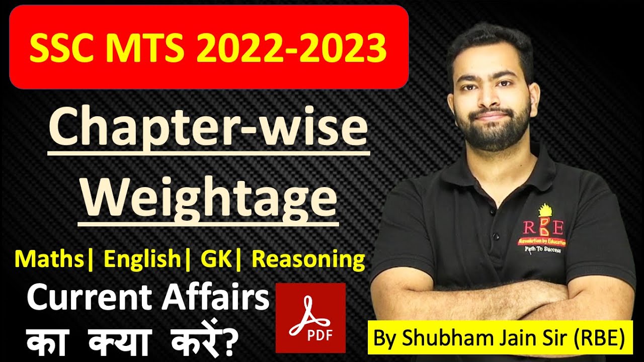 SSC MTS 2022 2023 Chapter wise Weightage (Syllabus)| Current affairs का ...
