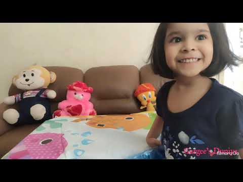 Intex pool unboxing and having fun. Small girl Gargee enjoying first swimming pool and learning swim