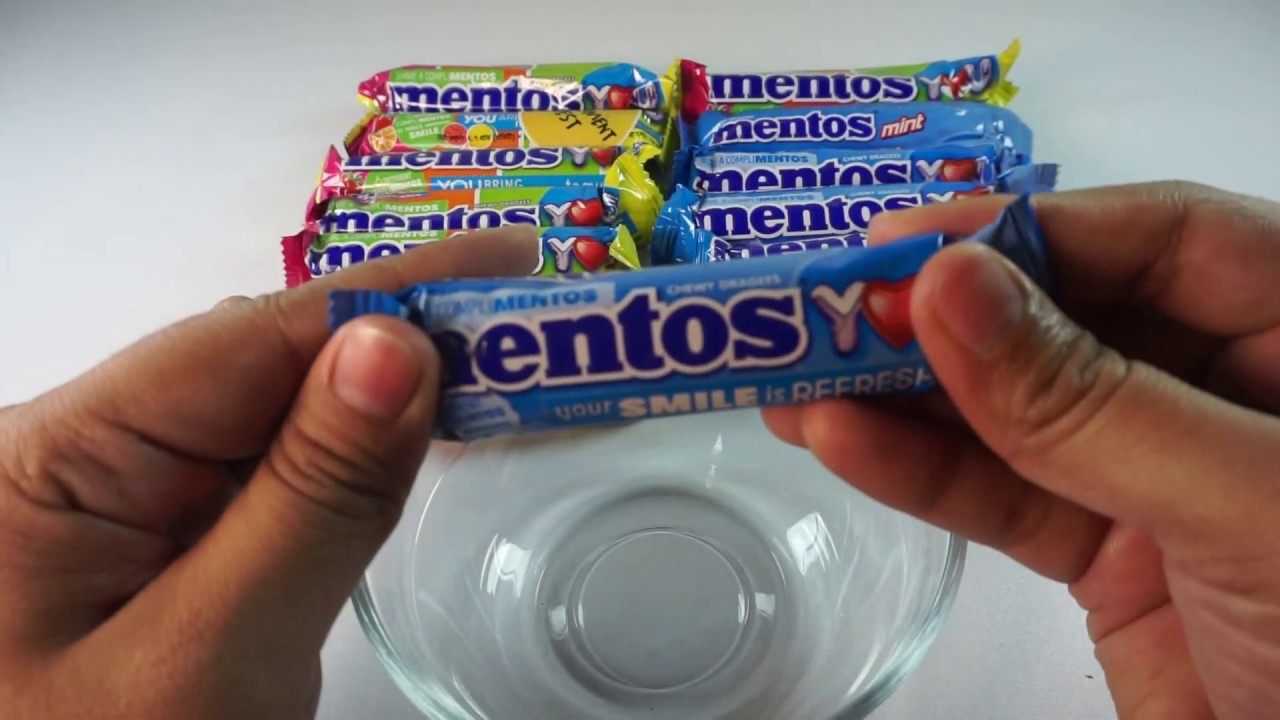 Lot's of Mentos Candies - YouTube