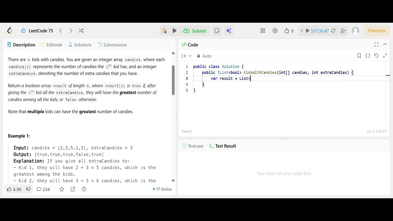 LeetCode Problem 1431: Kids With the Greatest Number of Candies | Easy ...