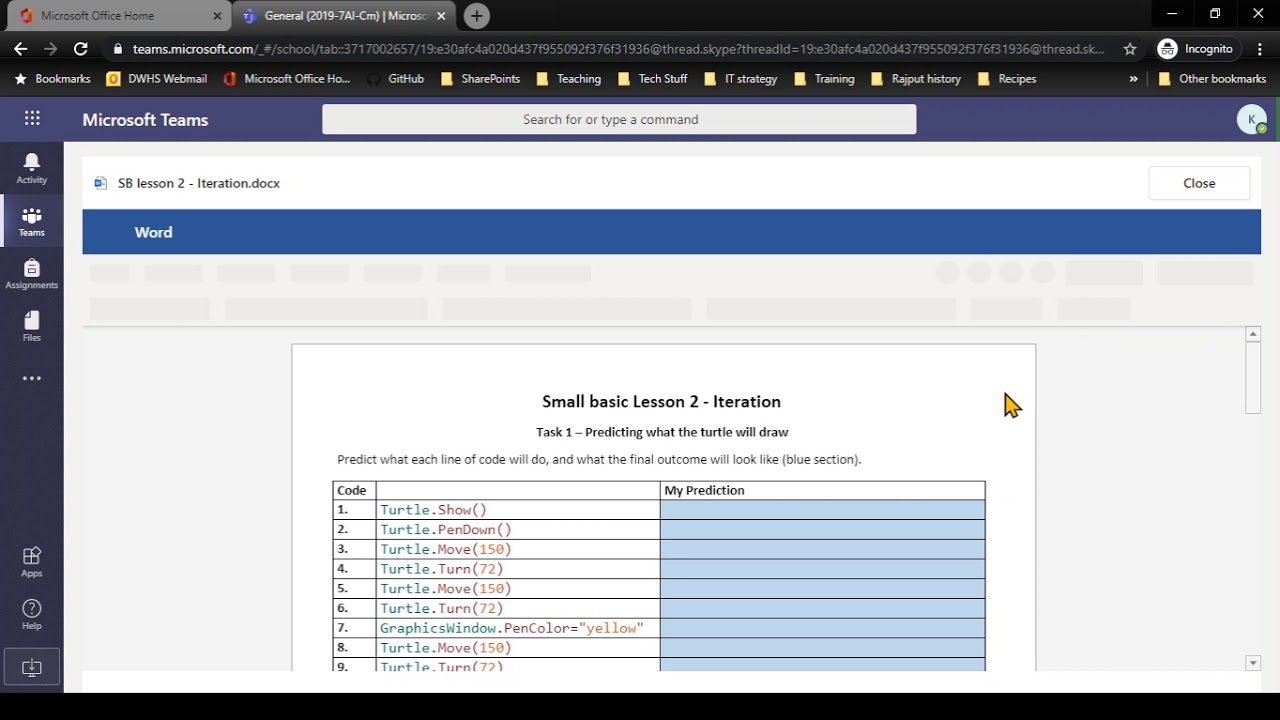 Working on and handing in assignments - YouTube