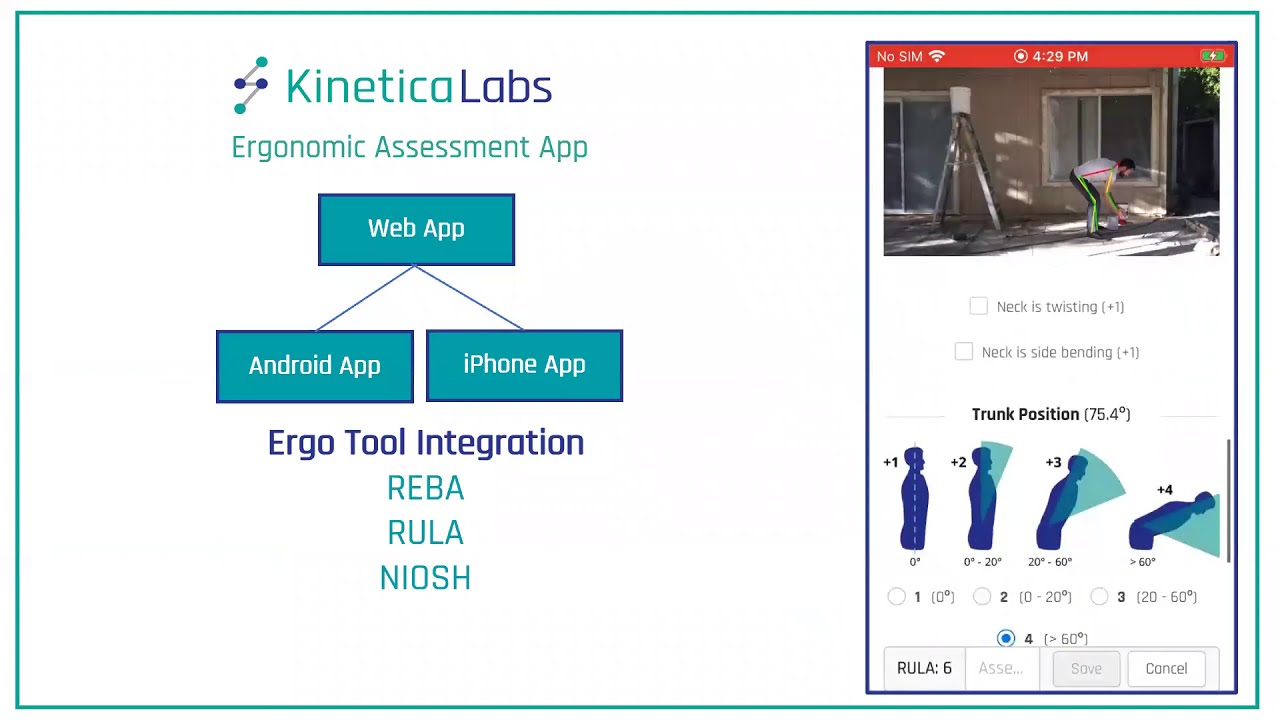 Motion Capture Ergo Assessment Tool from Kinetica Labs - YouTube