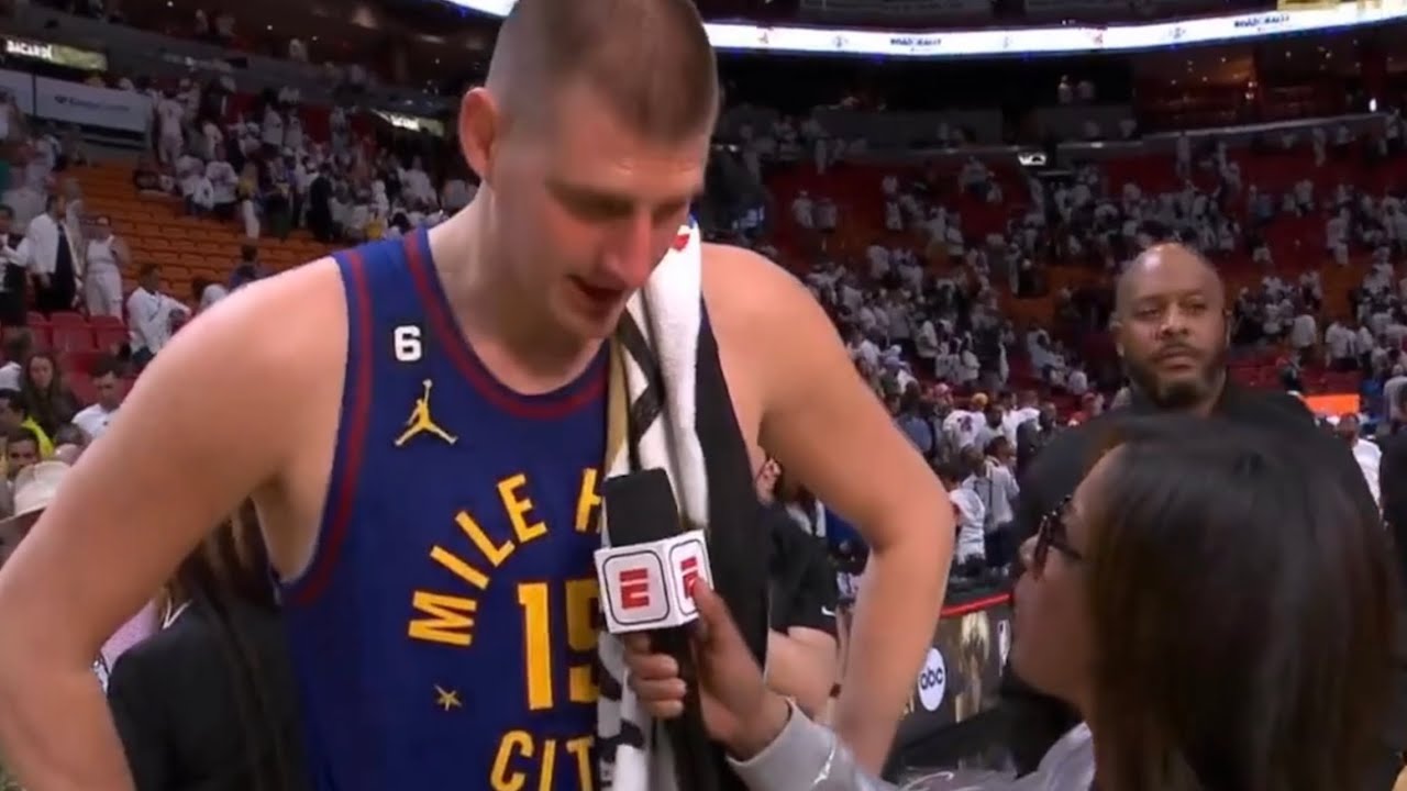 Nikola Jokić NBA On ABC Postgame Interview | Nuggets vs Heat Game 3 ...