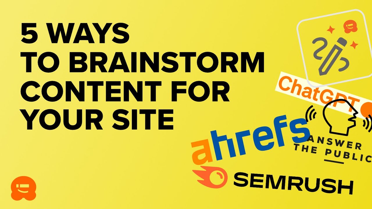 5 Ways to Brainstorm Content for Your Site - YouTube