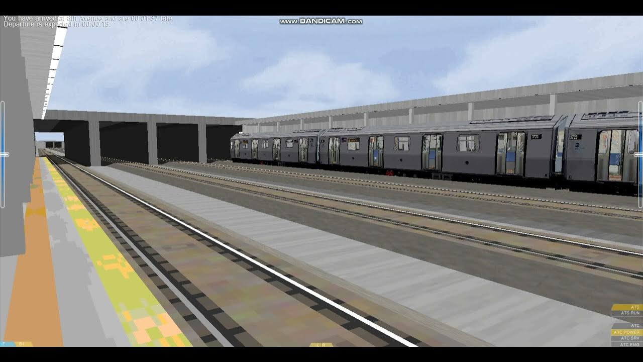 Openbve R179B/A V7 Alstom N Train Arriving & Departing at 8th Avenue - YouTube