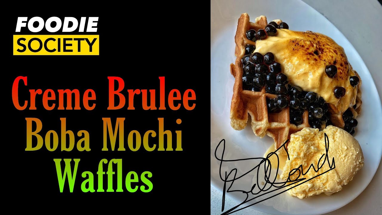 Creme Brulee Boba Mochi WAFFLES #Shorts - YouTube