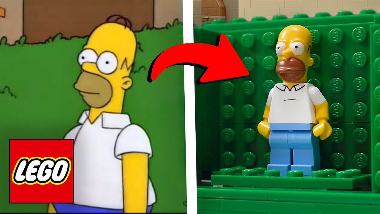 I Built “Homer In The Bushes” In LEGO… - YouTube