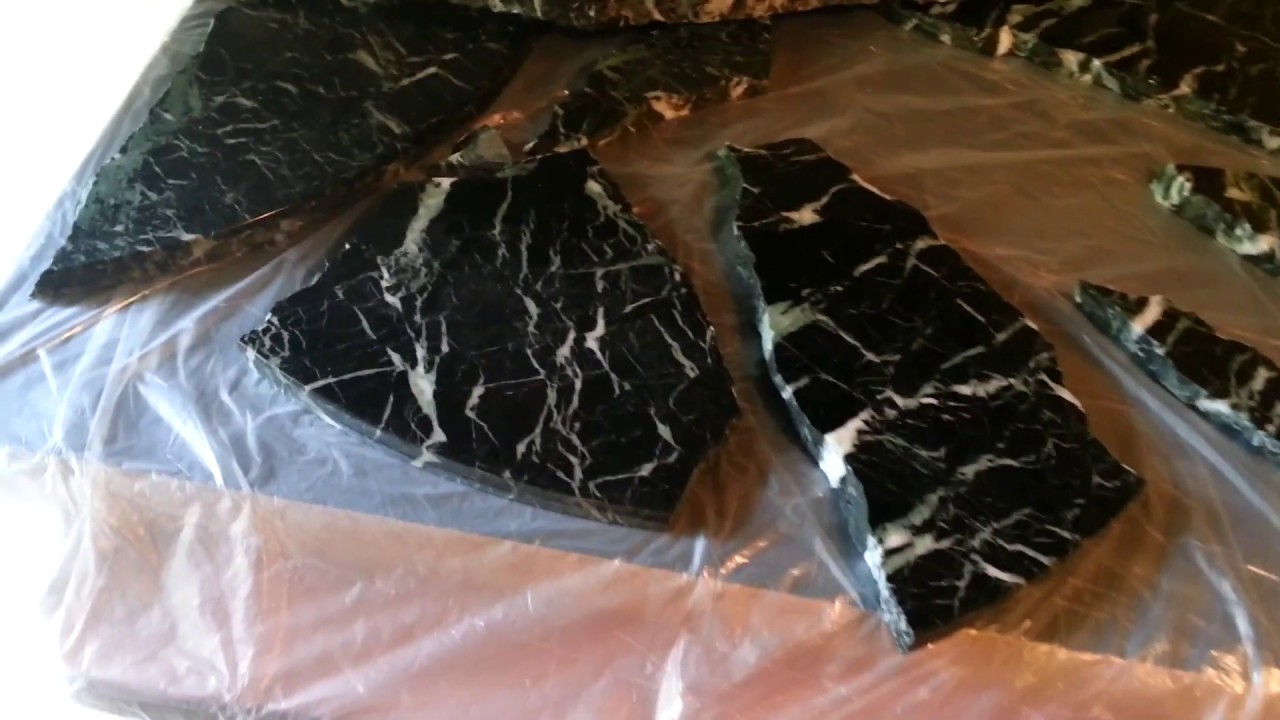 Marble Coffee Table Split Into Many Parts. Before & After Cracks ...