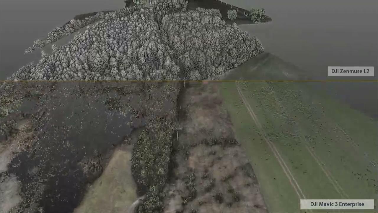 DJI Zenmuse L2 vs DJI Mavic 3 Enterprise (point cloud comparison) - YouTube