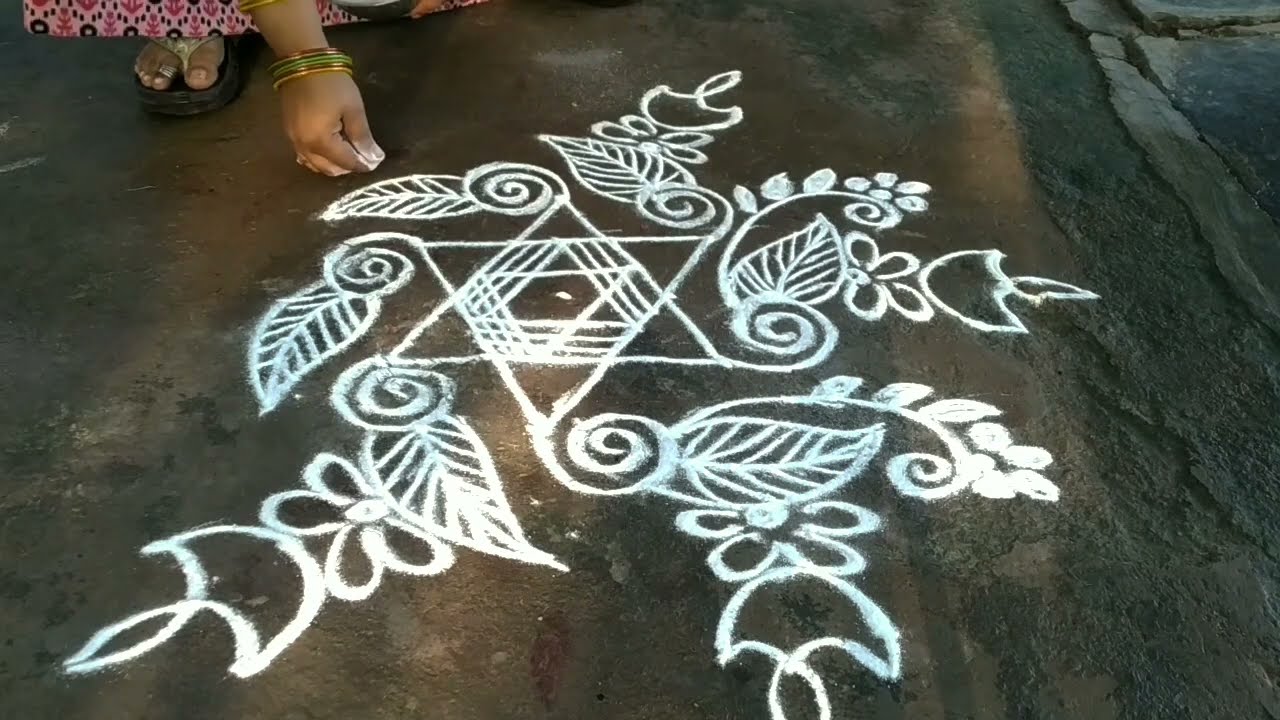 Deepawali muggu.diwali special rangoli. pandaga muggu. - YouTube