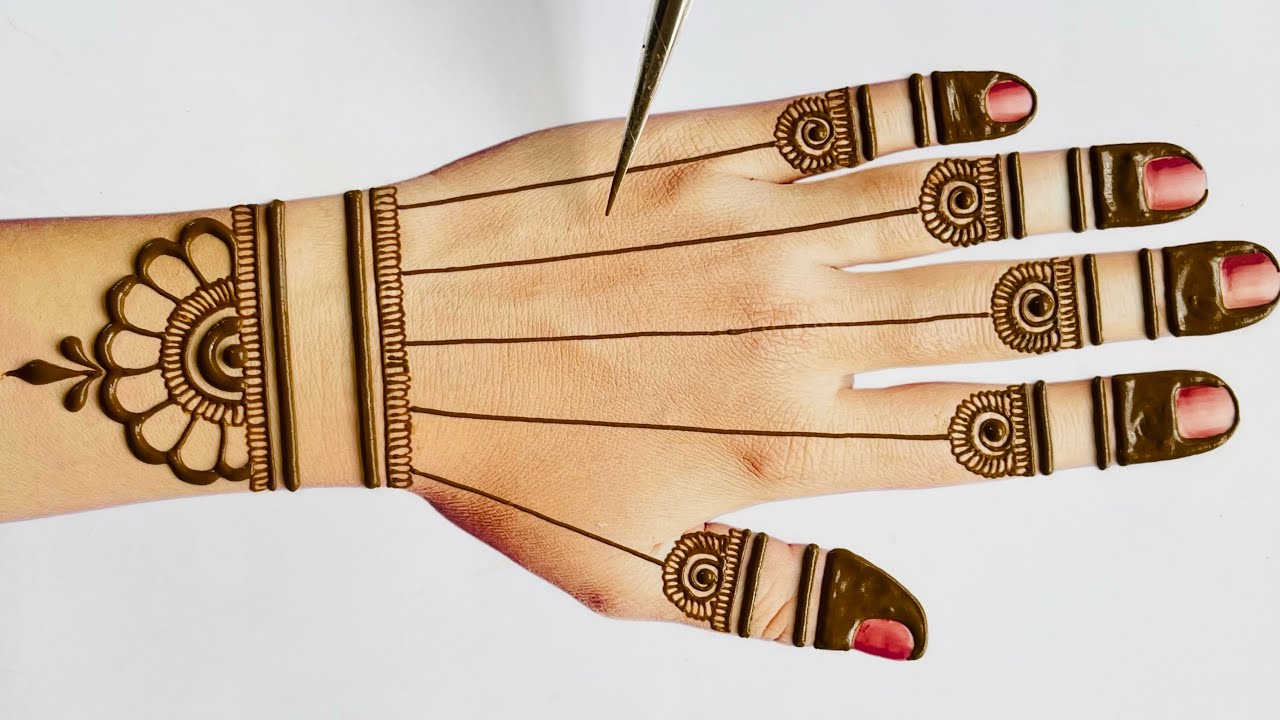 Very Easy Simple Mehndi Design Trick For Back Hand-Mehandi ka Designs ...