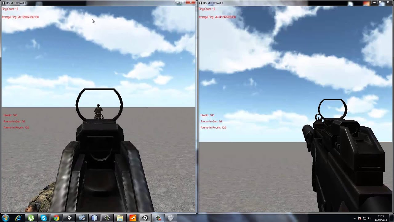 Unity3D - FPS Multiplayer Smartfox Server Test -Killing Wip -1 - YouTube