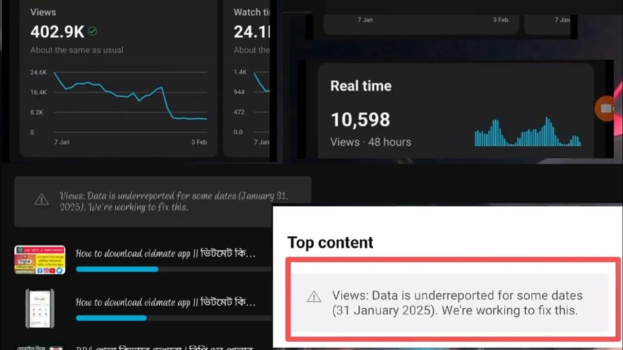 youtube studio problem | হঠাৎ সবার ভিউ ডাউন big problem on YouTube | views down problem | - YouTube