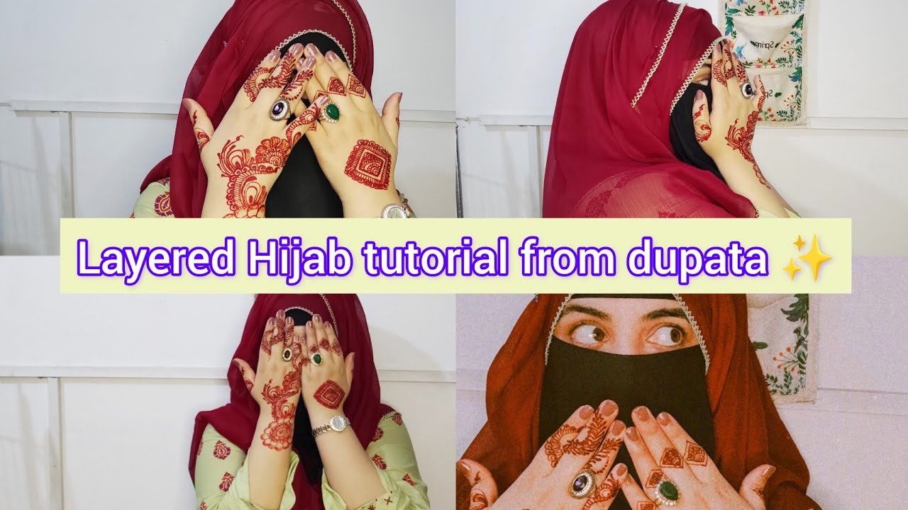 layered hijab tutorial | back to school hijab tutorial | eid hijab ...