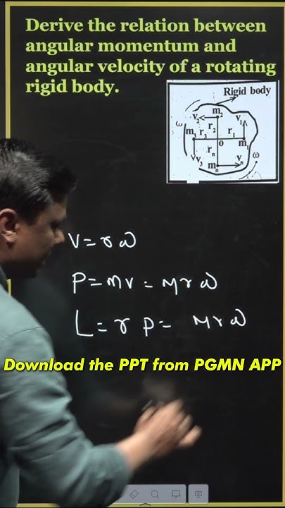 Relation Between Angular Momentum and Angular velocity of Rotating Body | 3 marks Fixed ! | #hsc ...