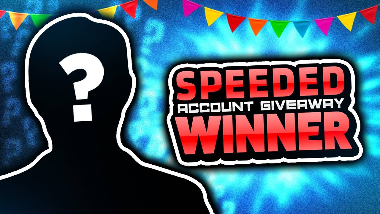 "Speeded" Account Giveaway WINNER - YouTube