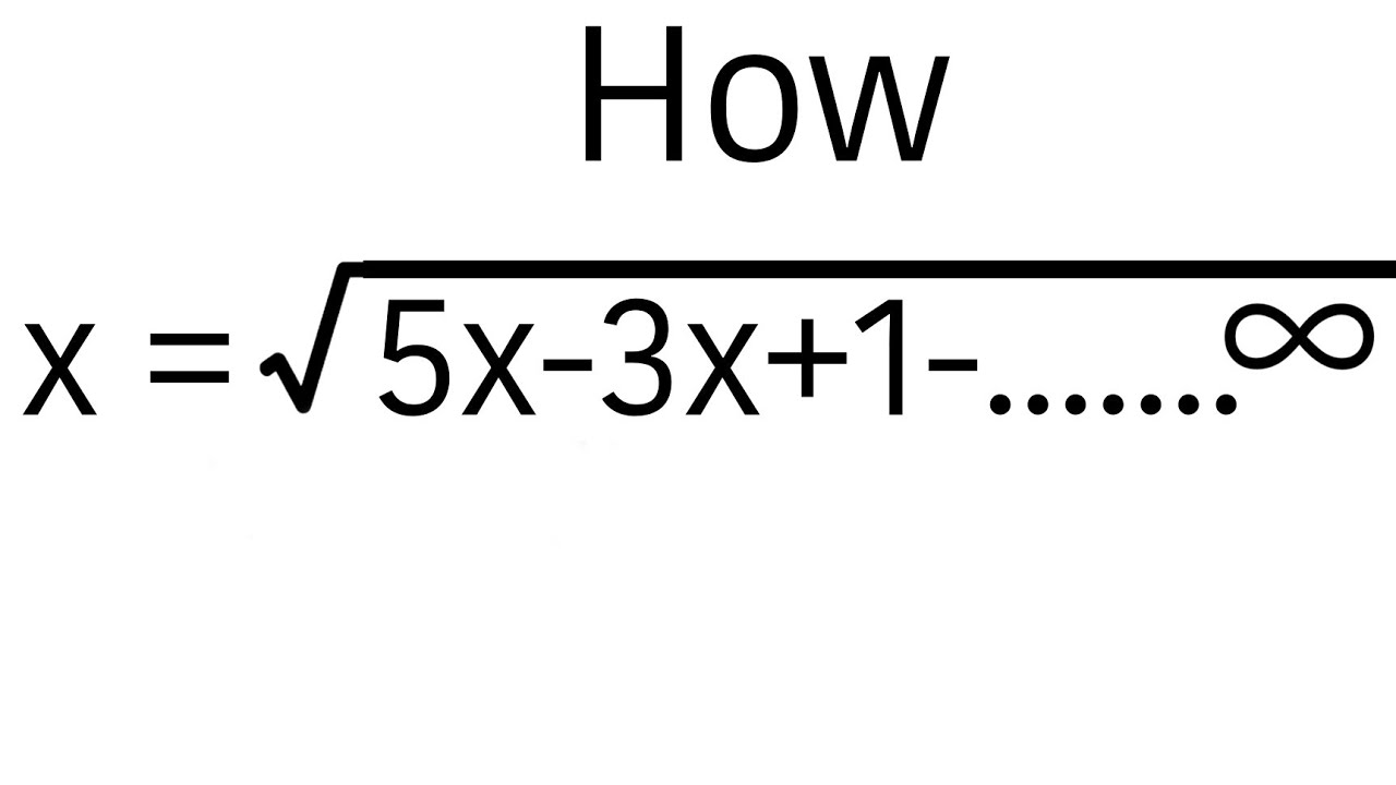 Algebra Equation underroot problem Solution | Math Olympiad Question ...