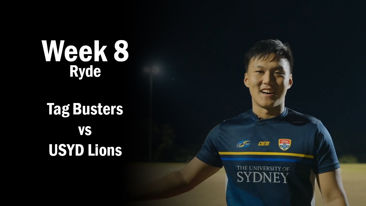 Week 8 - USYD Lions vs Tagbusters - Ryde Tuesday Oztag Mixed Div 4 ft ...