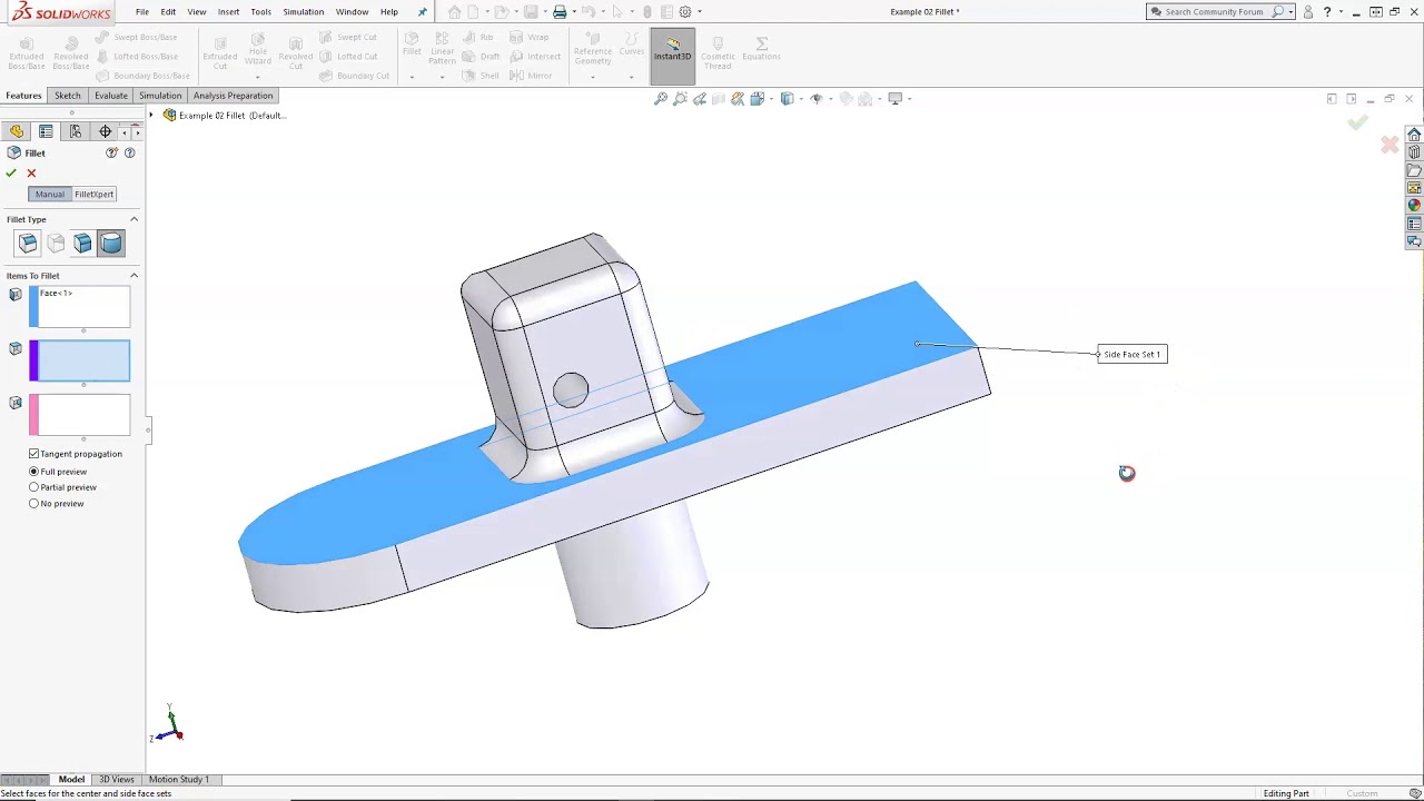 Fillets and Chamfers in SolidWorks - YouTube