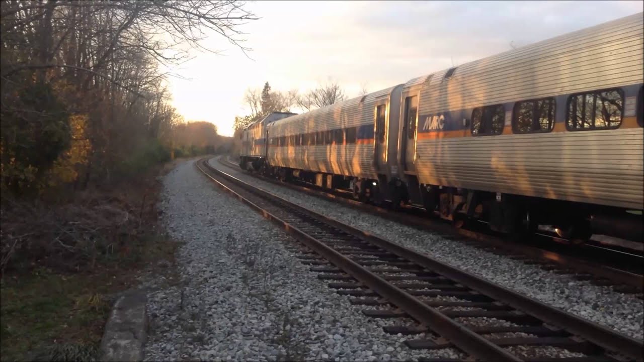 MARC trains at Boyds, MD 11/14/14 - YouTube