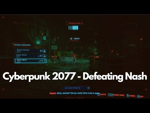 Cyberpunk 2077 - Defeating Nash with the quickhack and sniper rifle one ...