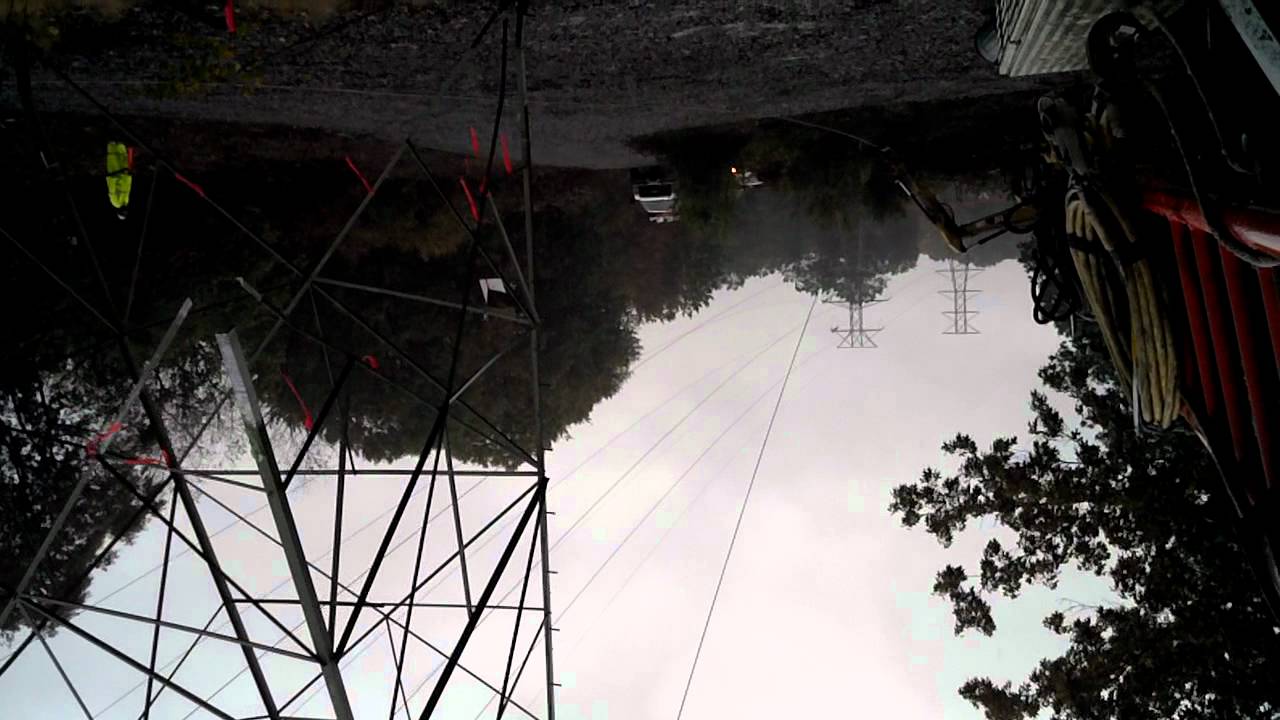 Pulling down a tower at work - YouTube