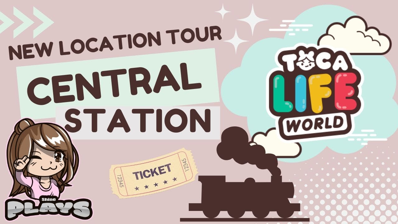 Toca life world TRAIN STATION TOUR 🚆|| Central Station! with voice ...