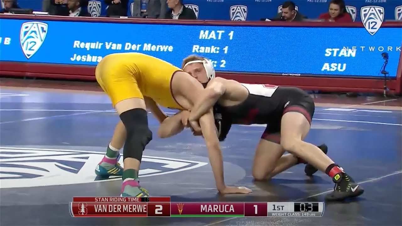 149lbs Requir van der Merwe (Stanford) vs Josh Maruca (Arizona State ...