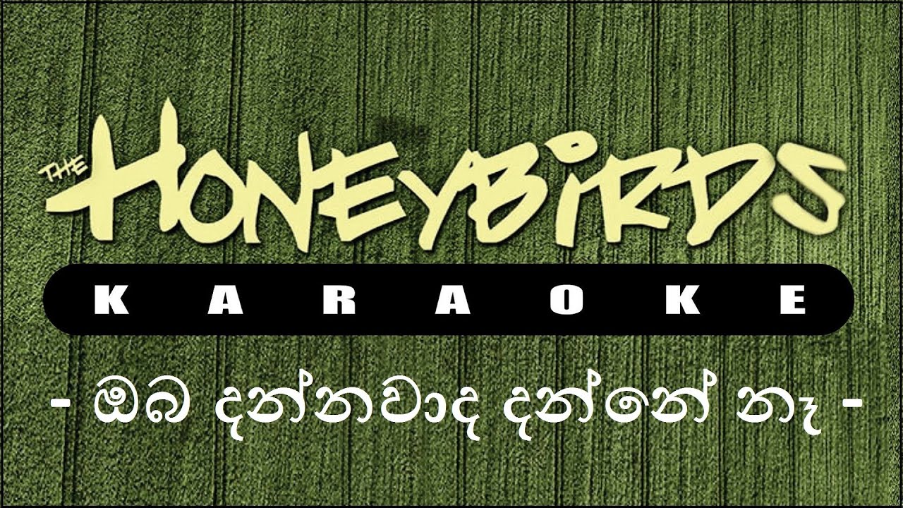 Oba Dannawada Danne Na Karaoke ( ඔබ දන්නවාද දන්නේ නෑ කැරෝකේ ) - YouTube