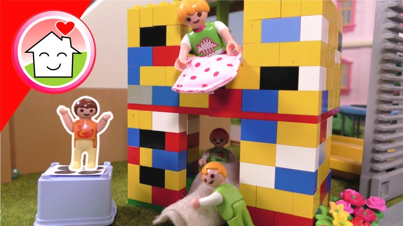 Playmobil Familie Hauser - Eigenes Lego Haus - Geschichte mit Anna und ...