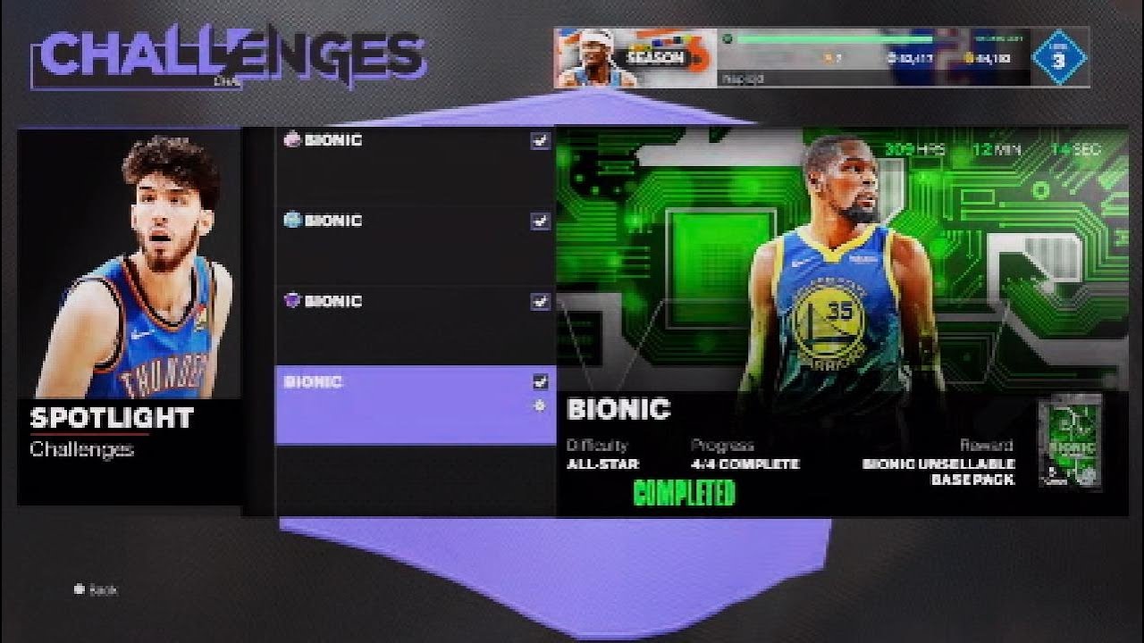 NBA 2K24 All 4 Bionic MyTEAM Spotlight Challenges - YouTube