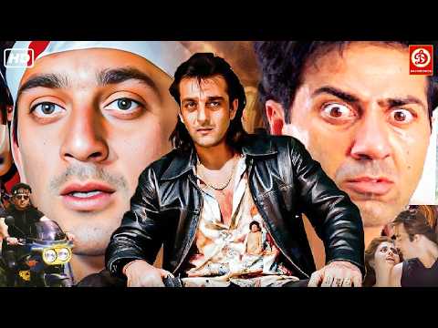 Sanjay Dutt, Sunny Deol & Dharmendra 90s Blockbuster Bollywood Action Movie |  Poonam Dhillon, Farah