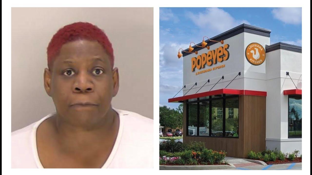 Ga Woman Gets Arrested After Driving Her Car Thru A Popeyes Because Her