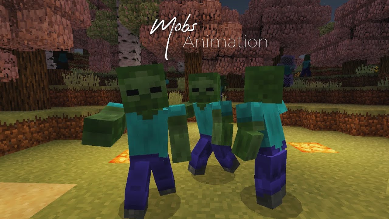 better mob animation & new player animation - YouTube
