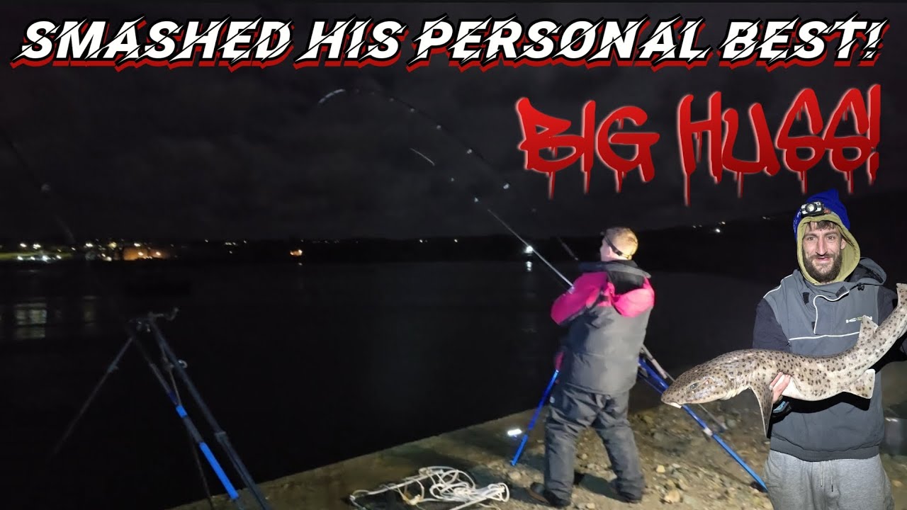 THE HERO CAUGHT THIS BIG BULL HUSS! | Holyhead Breakwater Fishing | # ...