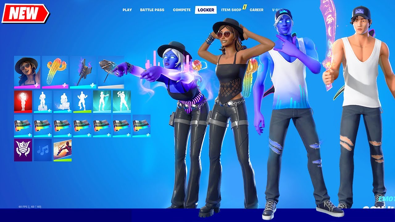 Fortnite Coachella: Wilder and Lyric Skins, full Set showcase シ - YouTube
