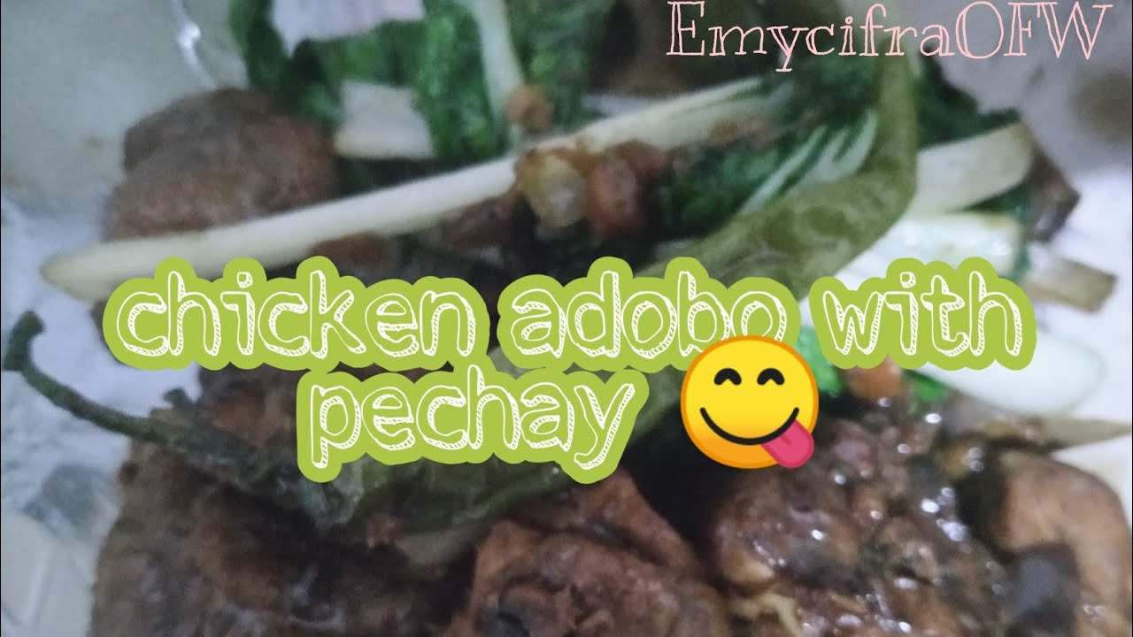 Cooking adobong Manok with pechay ️ EmycifraOFW - YouTube