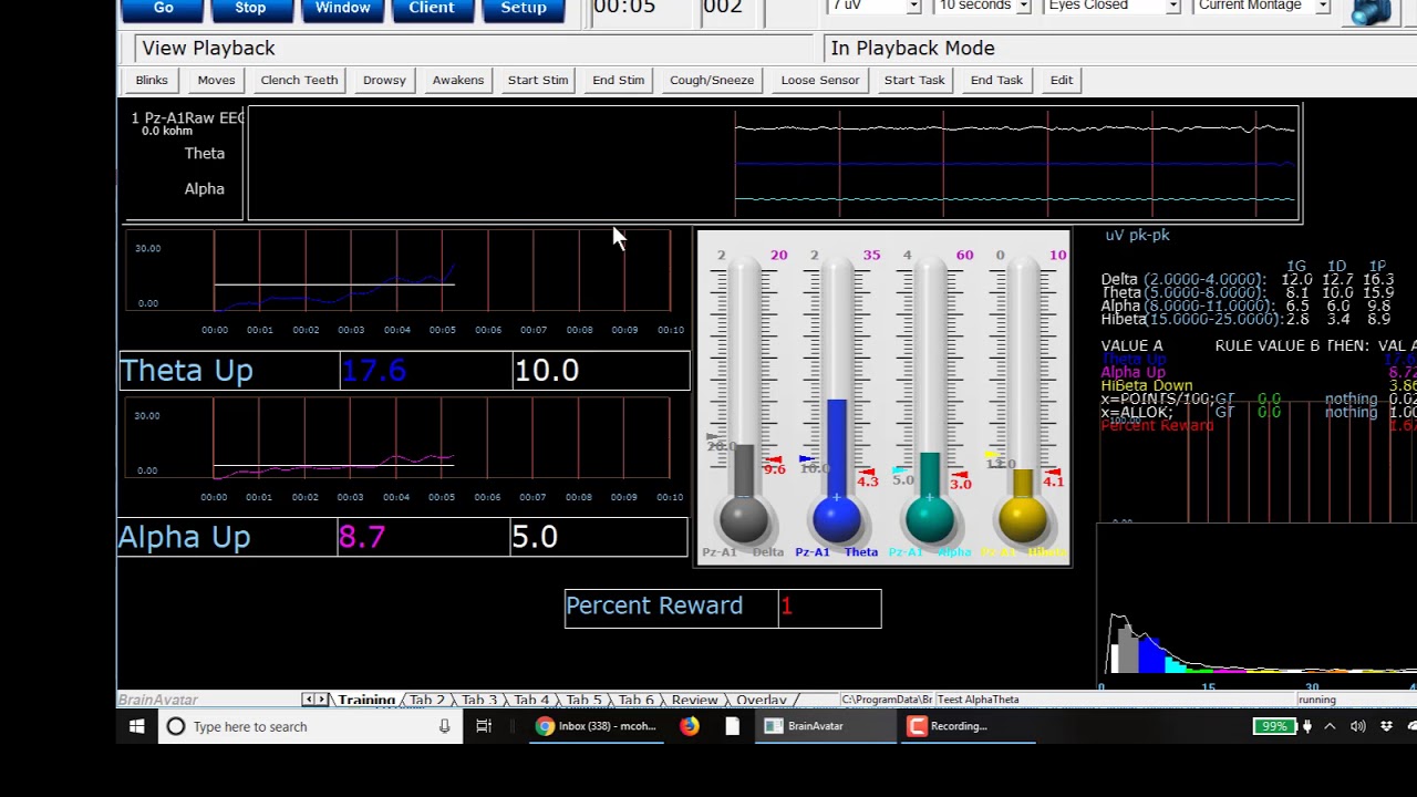 Alpha Theta setting up Brainmaster Avatar - YouTube