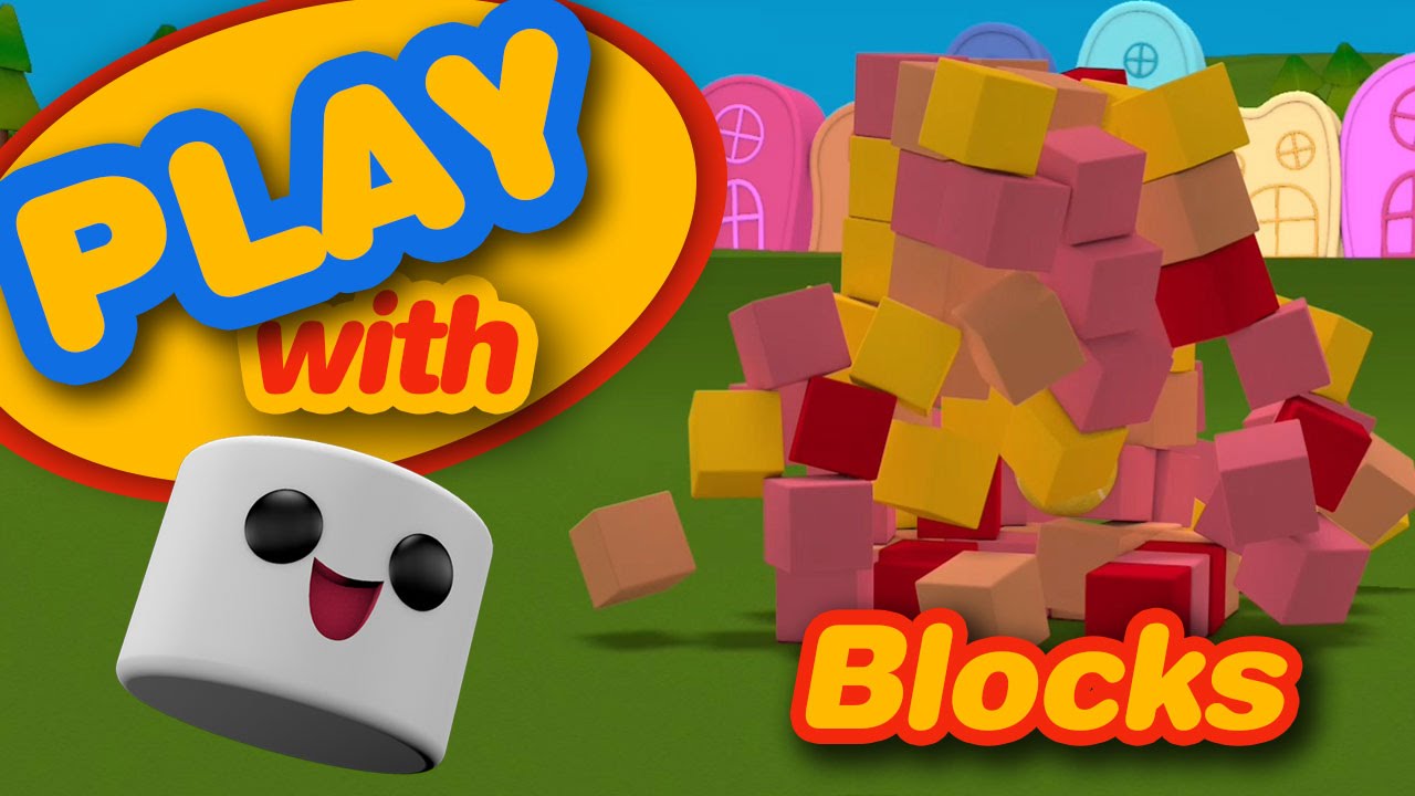 PLAY with Blocks! Marshmallow playing blocks 3D Kids Animation - YouTube